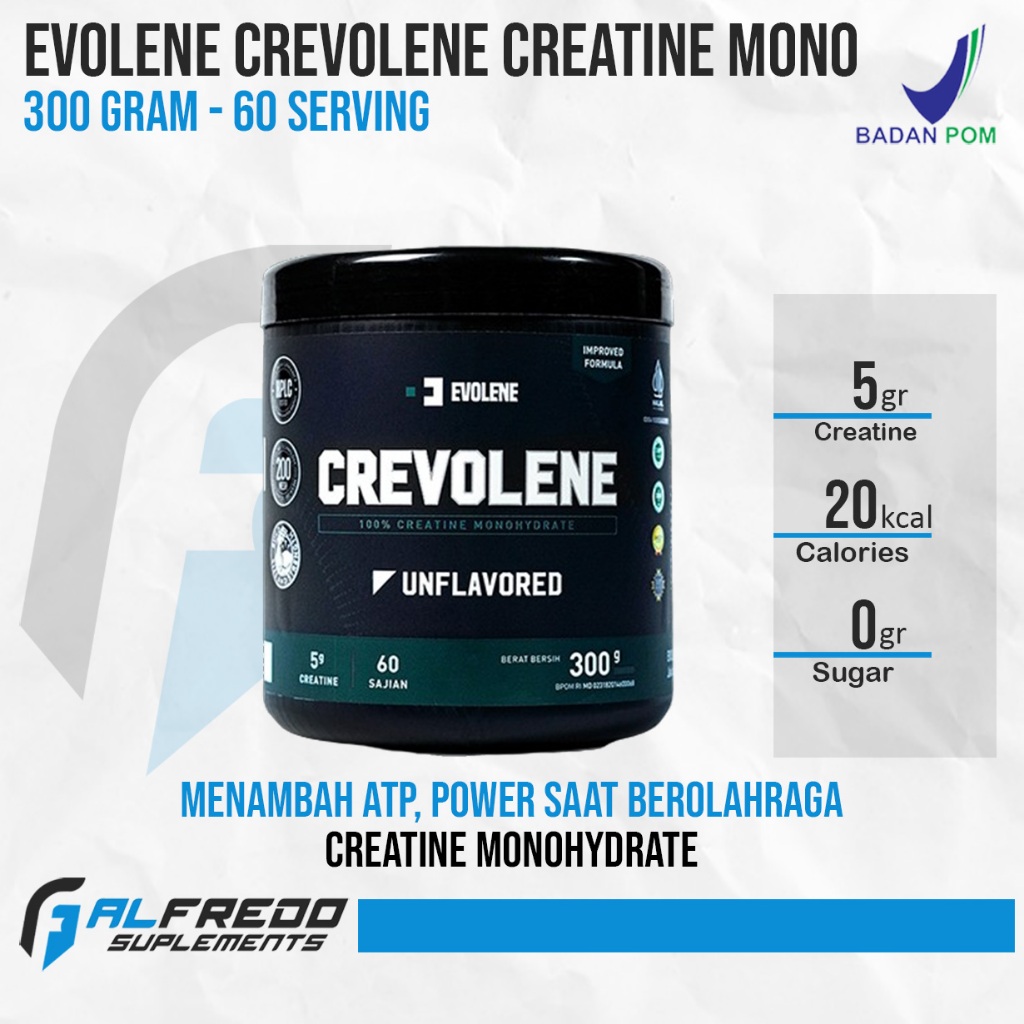 Jual Evolene Crevolene Monohydrate 60 Servings 300 Gram Unflavored ...