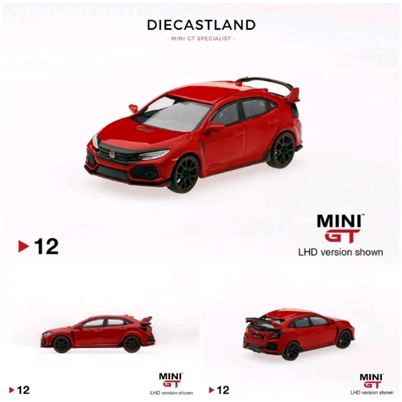 Jual Mini GT #12 Honda Civic Type R Rallye Red MGT00012 MiniGT Type-R ...