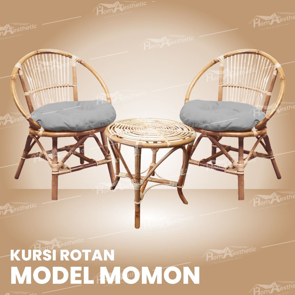 Jual Kursi PREMIUM model MOMON Teras Tamu Minimalis 1 set Rotan ...