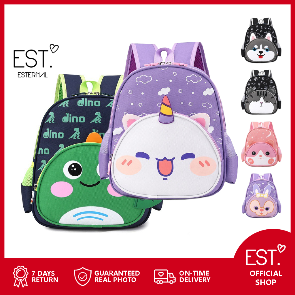 Jual ESTERNAL - Tas Sekolah Anak Perempuan Laki Laki PAUD TK SD Plumpy Animals Tas Ransel Anak ...