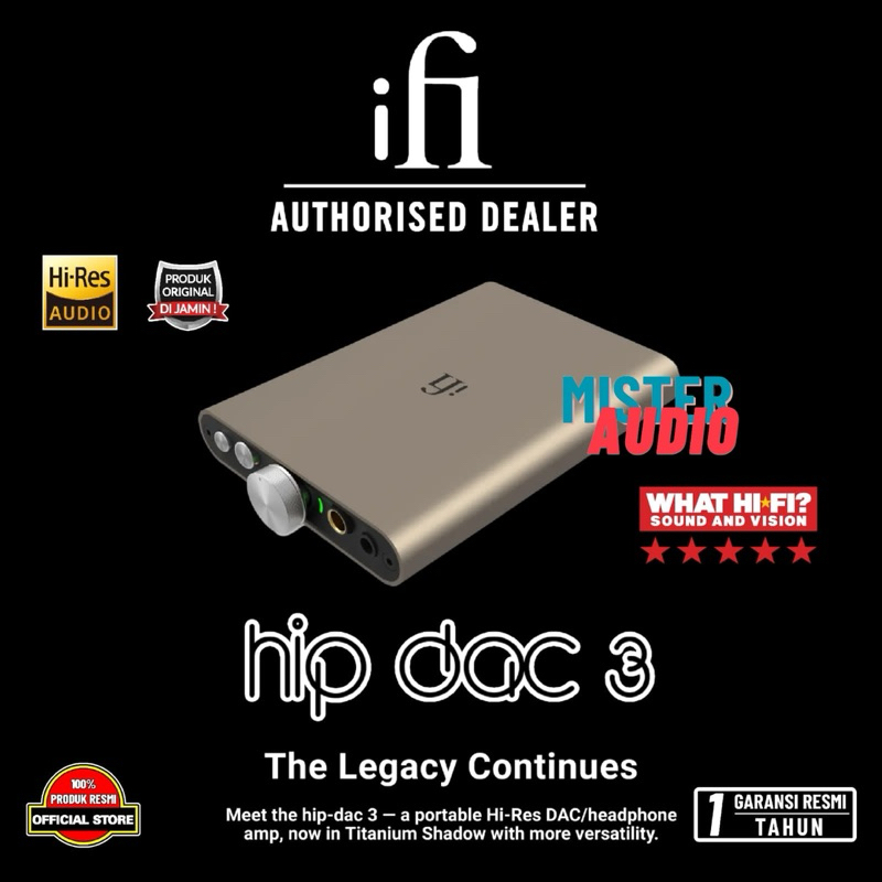 Jual iFi Hip DAC 3 Portable Hi-Res USB DAC + Headphone Amplifier / DAC AMP | Shopee Indonesia
