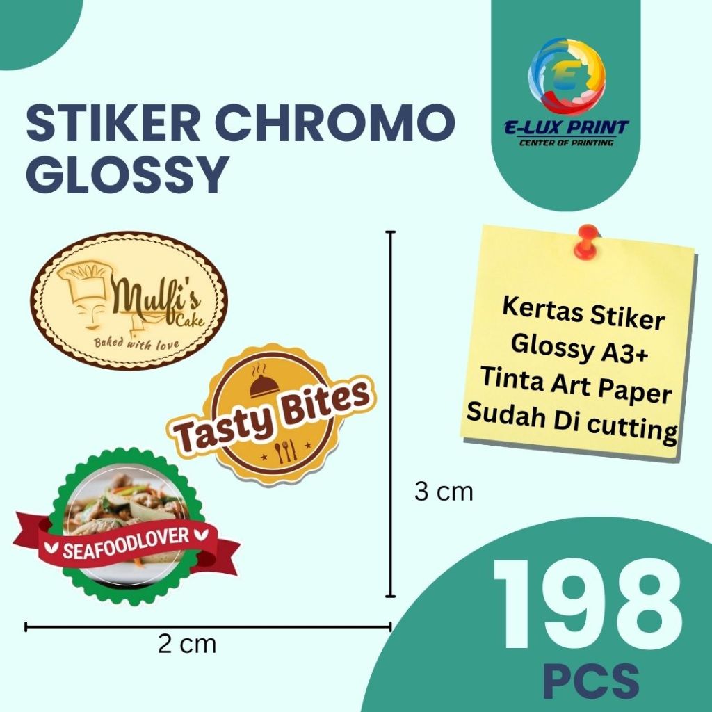Jual CETAK STIKER LABEL PRODUK / STIKER LOGO / STIKER BRAND / CUTTING ...