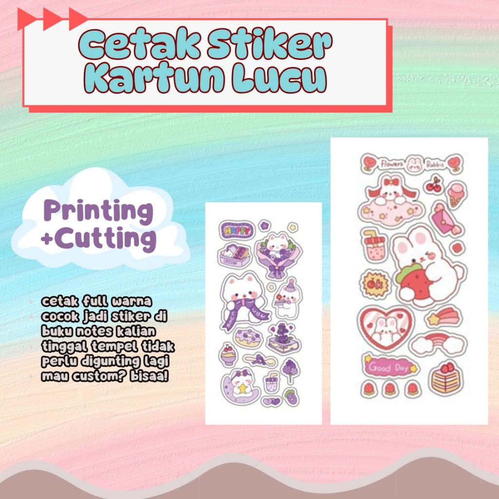 Jual Cetak Stiker Kartun Lucu Bisa Custom Sesuai Selera | Shopee Indonesia