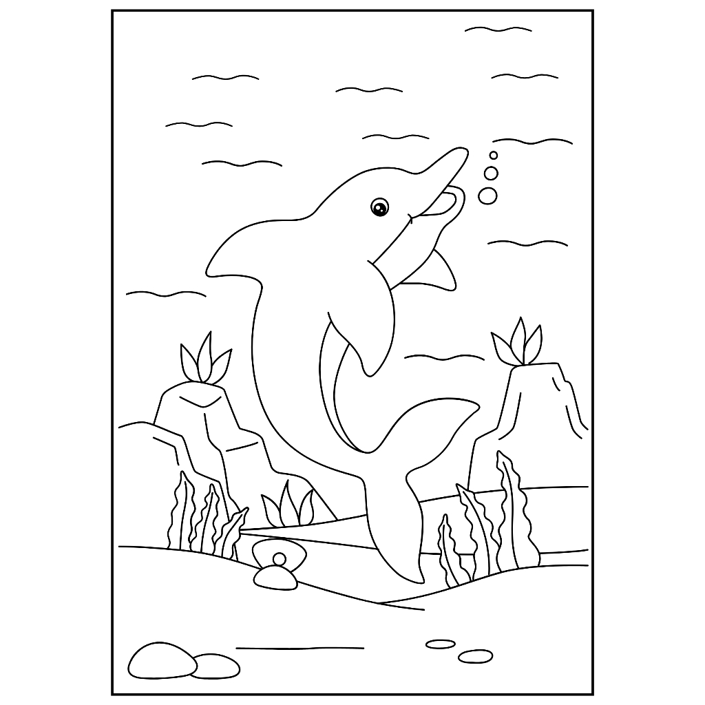 Jual LEMBAR SKETSA MEWARNAI TEMA IKAN HEWAN LAUT / MAINAN EDUKASI ...