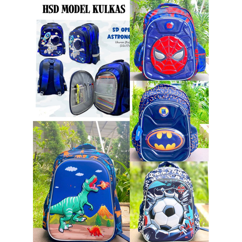 Jual RANSEL SEKOLAH SD TIMBUL 3D KARAKTER ANAK LAKI2/COWO IMPORT ANTI AIR MODEL KULKAS/OPEN SET ...