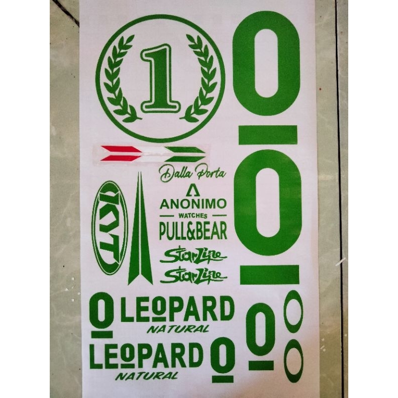 Jual stiker helm leopard full face full set, cutting sticker | Shopee ...