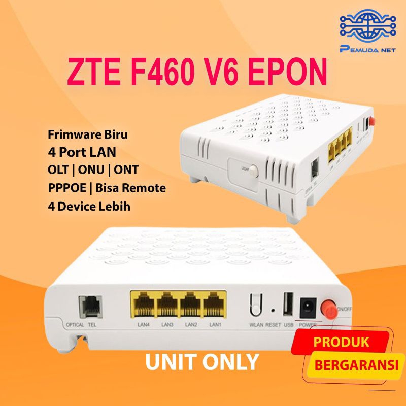 Jual ZTE F460 V6 EPON ONU ONT finware biru support bridge wifi wireles ...