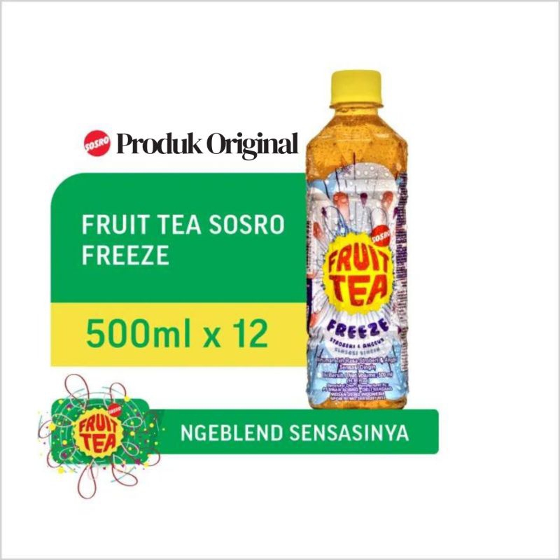 Jual Fruit Tea Sosro Freeze Pet 500 ML | Shopee Indonesia
