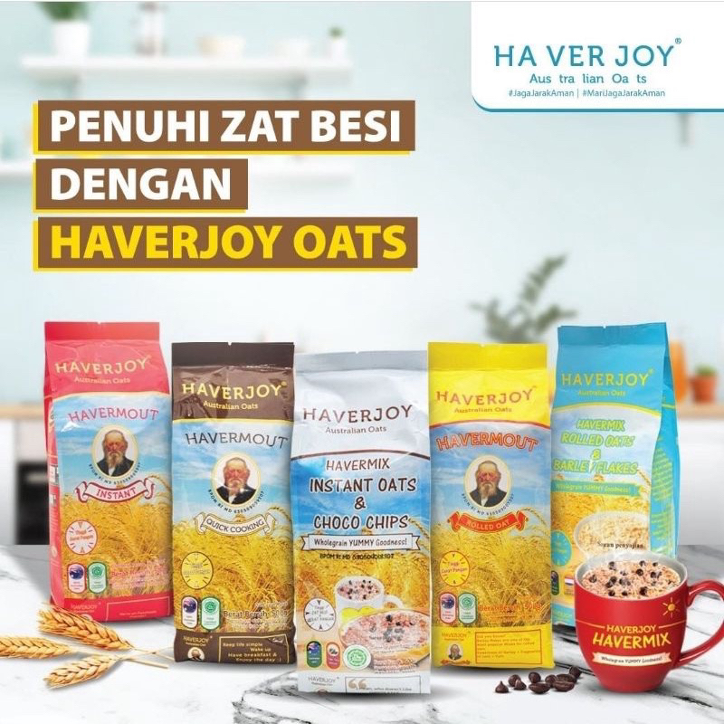 Jual Haverjoy 500 Gr Australian Oatmeal Oats Sarapan Instant Oat ...