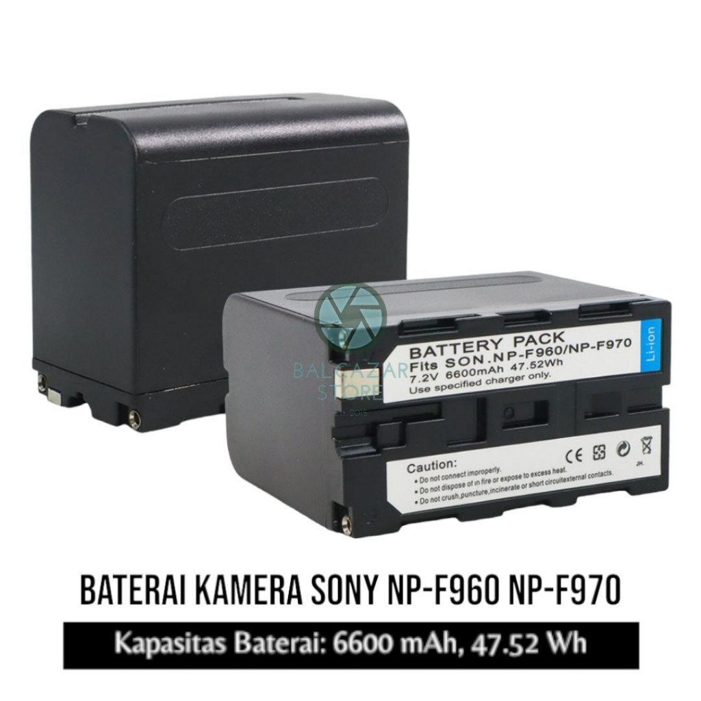 Jual Baterai Kamera Sony NP-F970 F990T F960 F770 F550 6600 mAh | Shopee ...