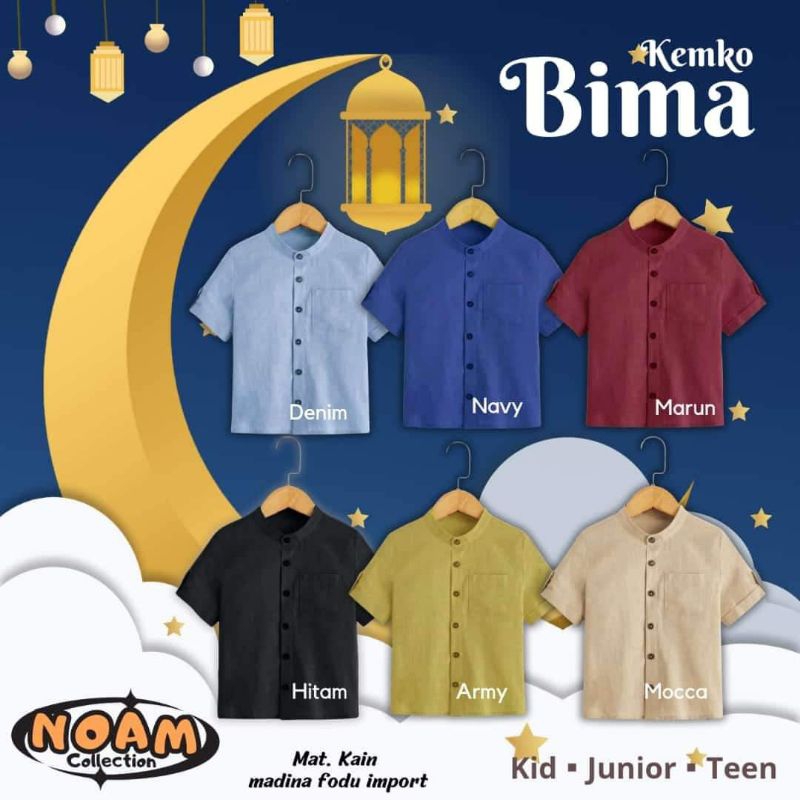 Jual Kemko Bima Kids / Kemko Anak Laki-laki / Kemeja Koko Anak | Shopee ...