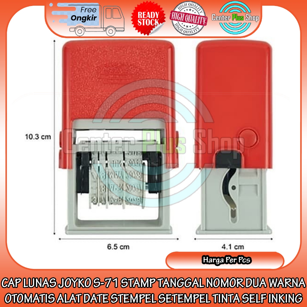Jual Stamp Cap Lunas Joyko S-71 Tanggal Bulan Tahun Nomor Dua Warna ...