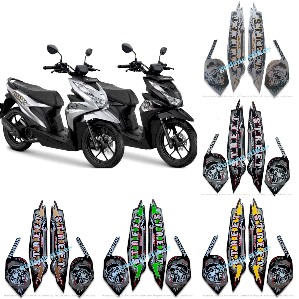 Jual striping stiker motor honda beat street 2023 original sull set ...