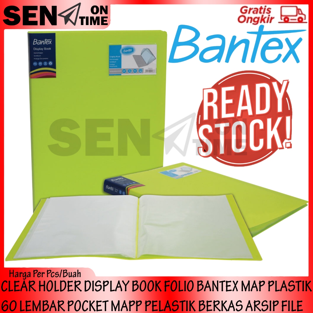Jual BANTEX MAP PLASTIK 60 LEMBAR CLEAR HOLDER DISPLAY BOOK FOLIO ...