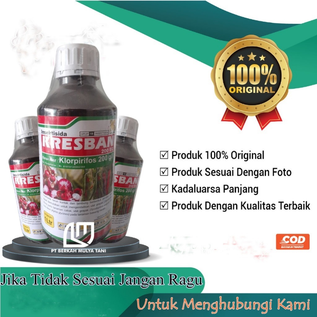 Jual Insektisida Kresban 200EC 1 Liter Obat Pembasmi Ulat Grayak ...