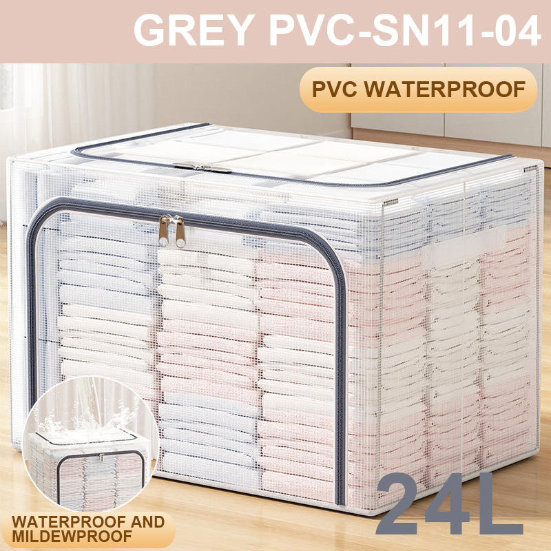 Jual Kotak Penyimpanan PVC Penyelenggara keranjang Storage box serbaguna lemari pakaian box 24L ...