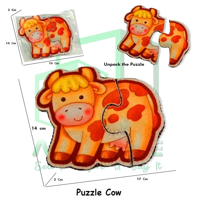 Jual Puzzle Puzle Pazel Buah Buahan Hewan Binatang Bahan Kain Flanel ...