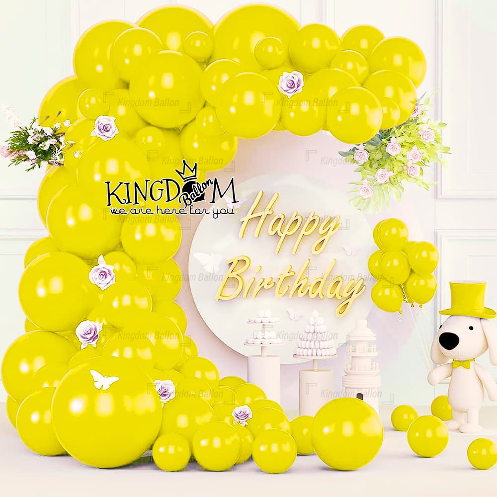 Jual Balon metalik kuning / balon latex / balon karet | Shopee Indonesia