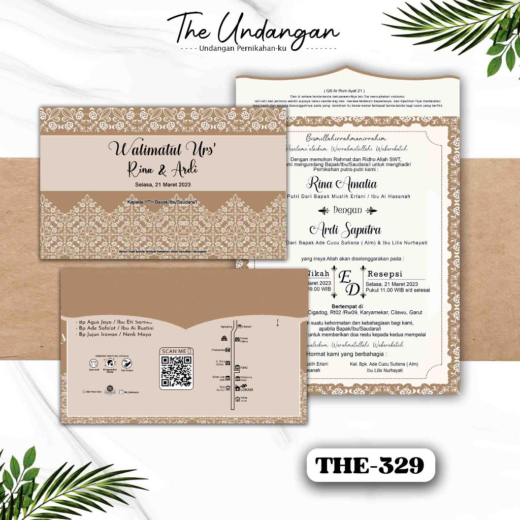 Jual Undangan pernikahan SEMI AMPLOP Brief card 200 gsm Undangan ...