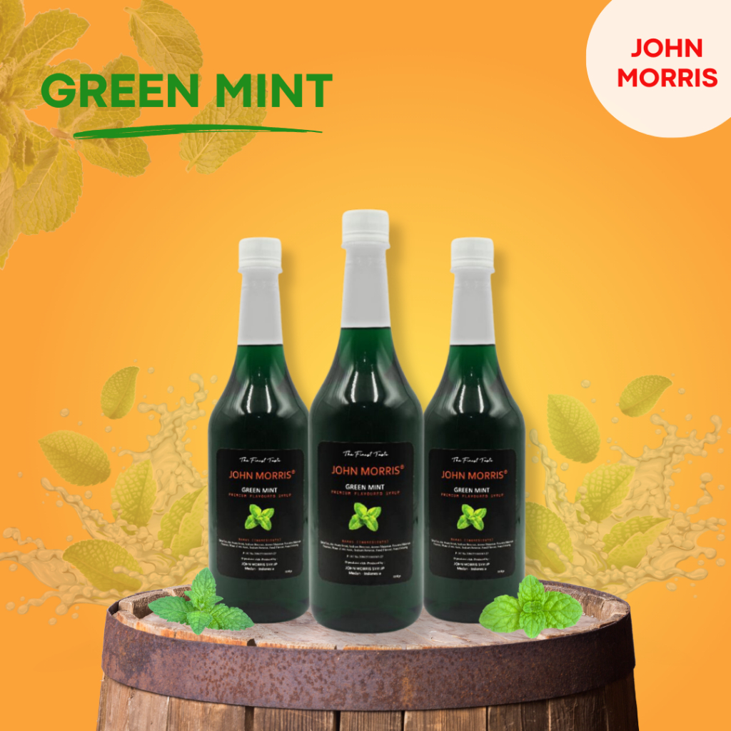 Jual JOHN MORRIS Premium Flavoured Syrup Green Mint 1000 ml / Sirup ...