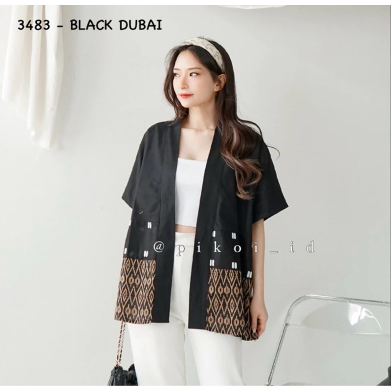 Jual Cardigan batik wanita modern katun linen polosan / Outer etnik ...