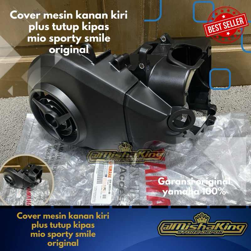 Jual Tutup mesin kanan kiri mio sporty smile plus cover kipas original ...