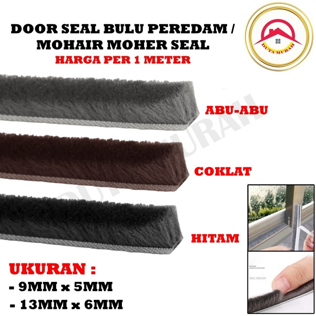 Jual Moher Mohair Aluminium Window Door Seal Strip Bulu Peredam Pintu ...