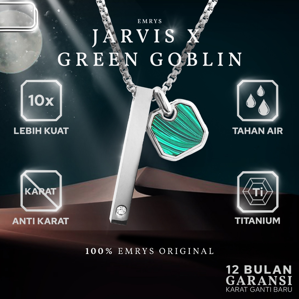 Jual BUY 1 FREE 3 GIFT Emrys Liontin Set JARVIS x GREEN GOBLIN Liontin ...