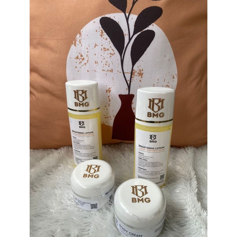 Jual BMG Original PAKET CEPET PUTIH ( LOTION KUNING 2 DAN BODY CREAM 2 ...