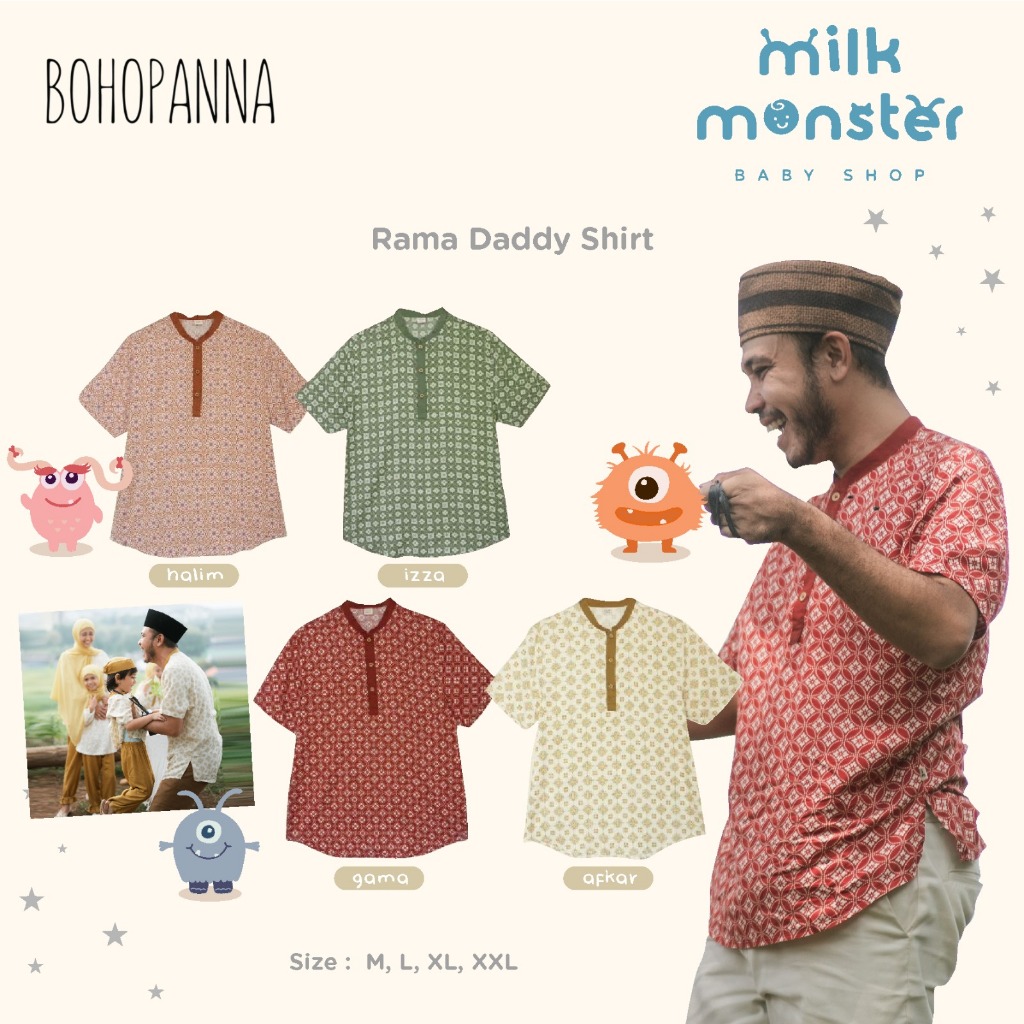 Jual Bohopanna Rama Daddy Shirt / baju koko ayah dewasa | Shopee Indonesia