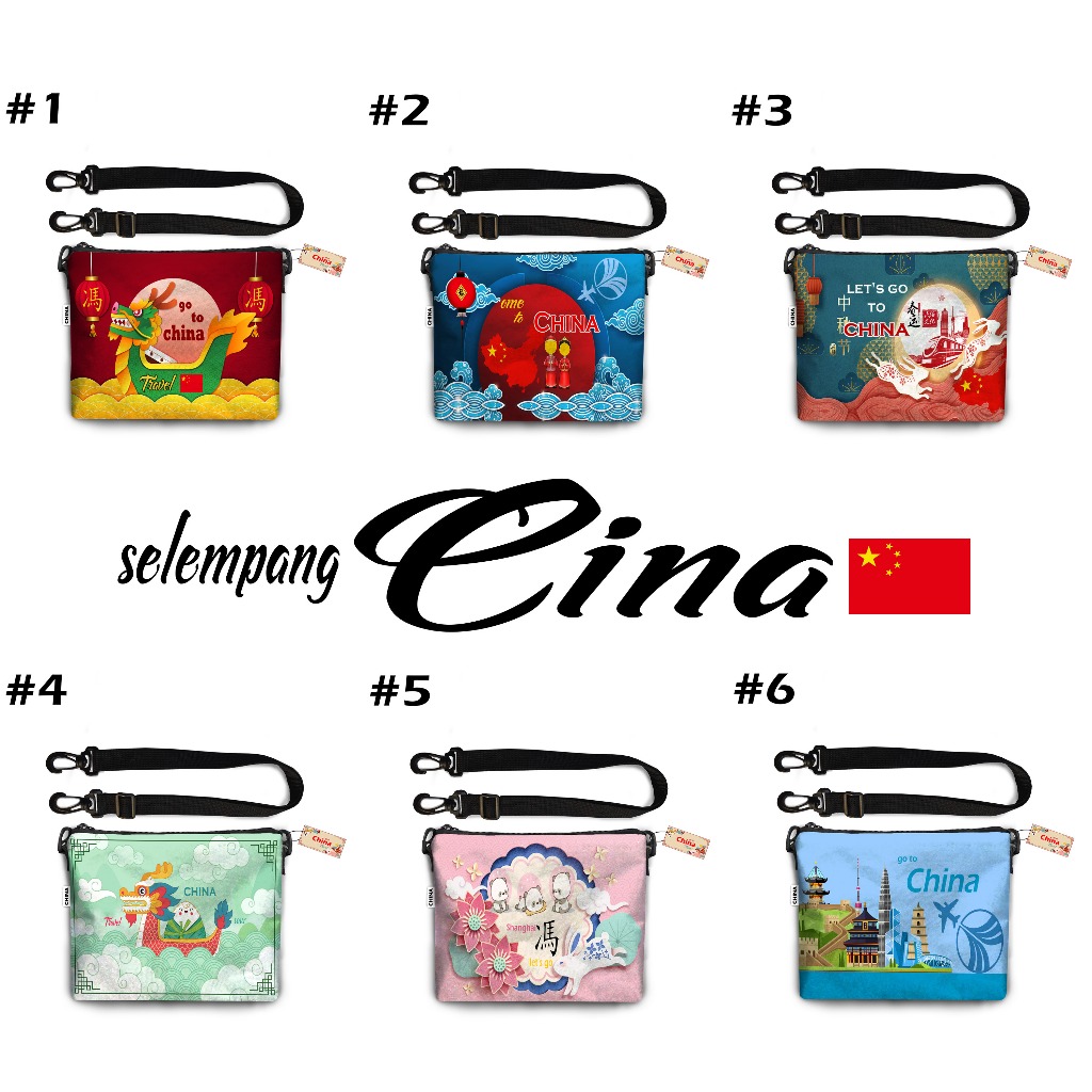 Jual Tas selempang cina, Tas oleh oleh china 6 motif | Shopee Indonesia