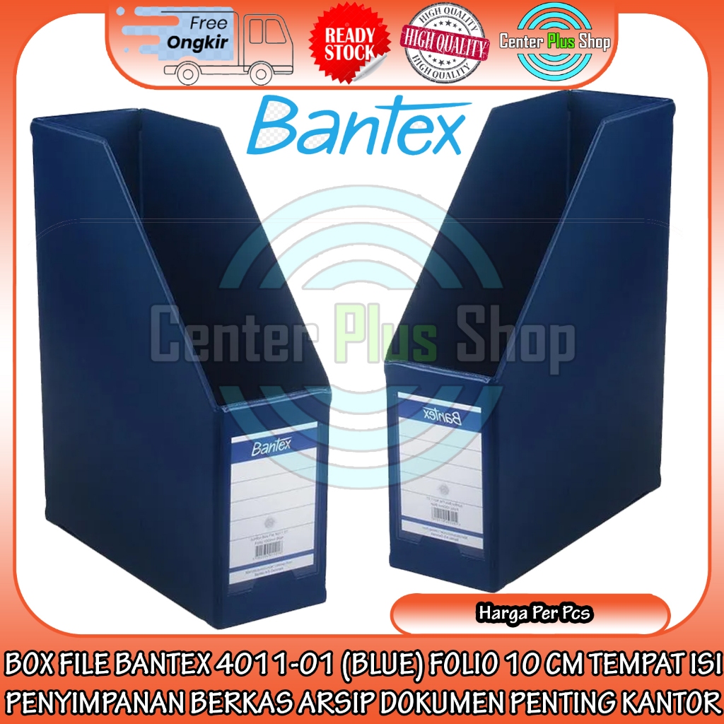 Jual Tempat Isi Penyimpanan Dokumen Berkas Arsip Box File Bantex Jumbo 4011-01 (Blue) Folio 10 ...