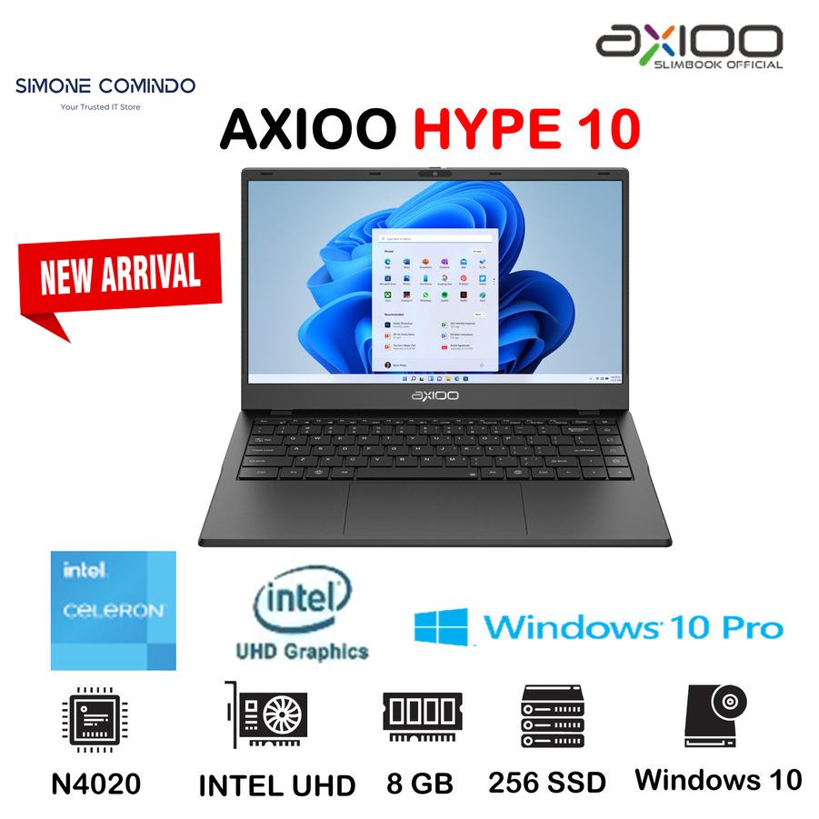 Jual LAPTOP AXIOO HYPE 10 | N4020 8GB 256GB SSD Windows 10 Pro | Shopee ...