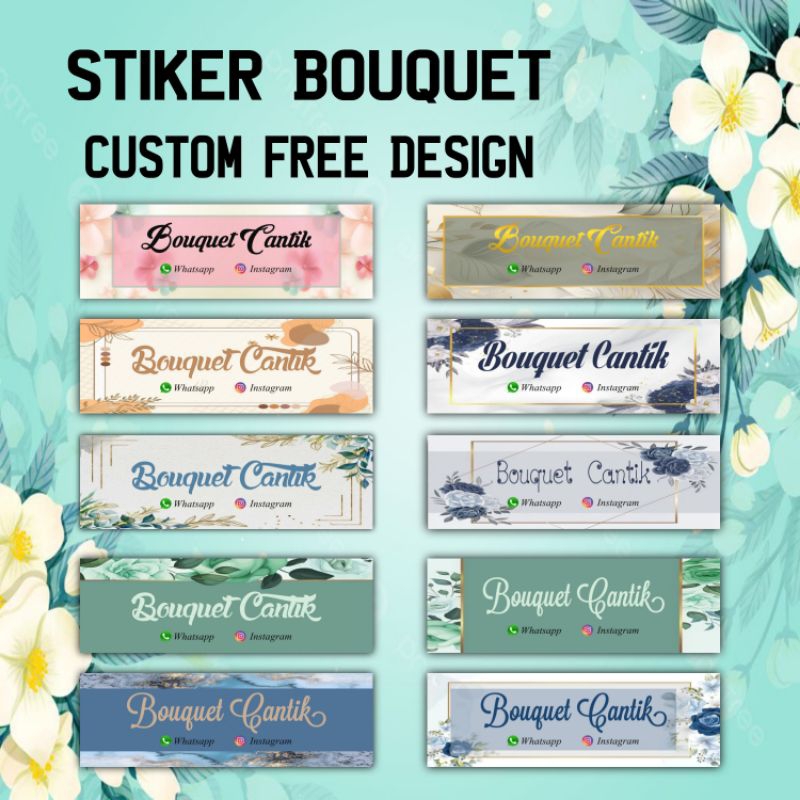 Jual STIKER BUKET. STIKER BOUQUET. STIKER BUNGA.STIKER HAMPERS.logo ...