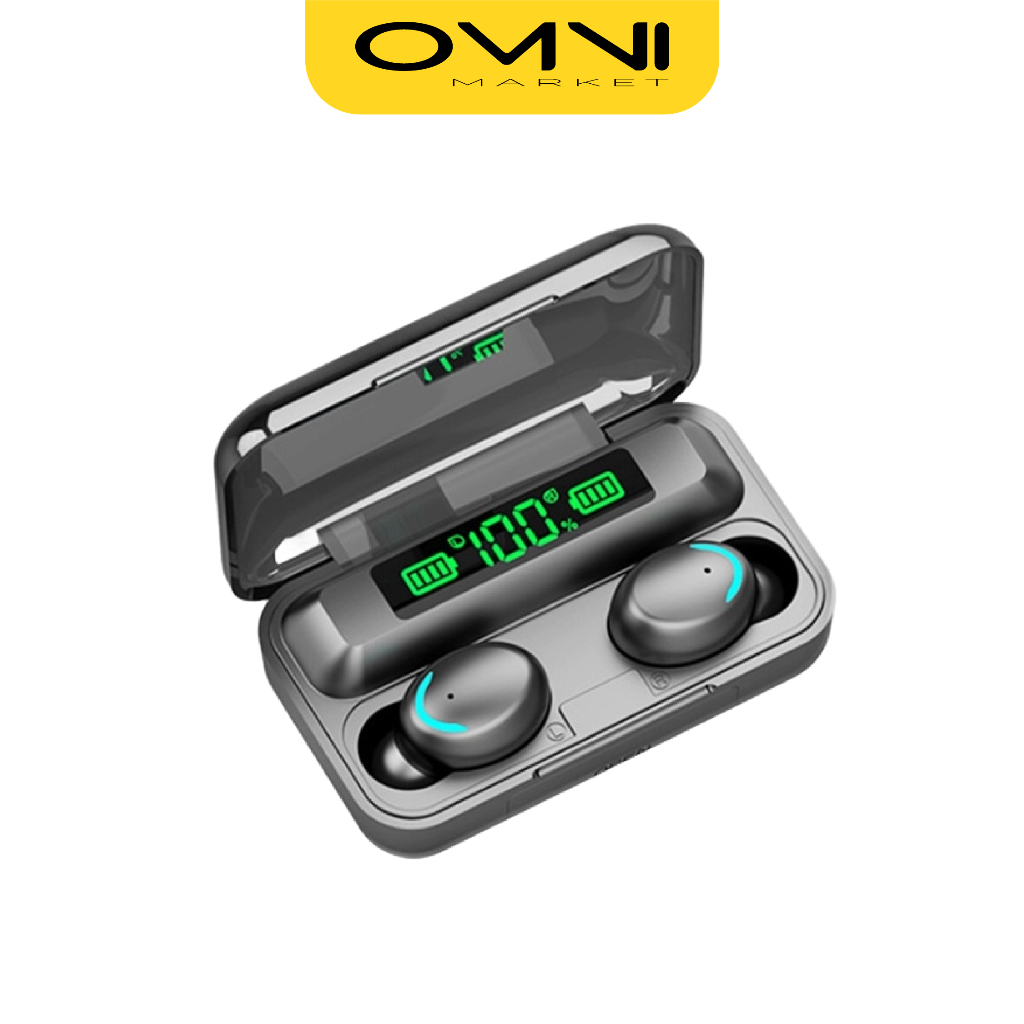 Jual Headset Bluetooth TWS F9-5 LED Smart Display 2000mAh With Powerbank HP AH052 | Shopee Indonesia