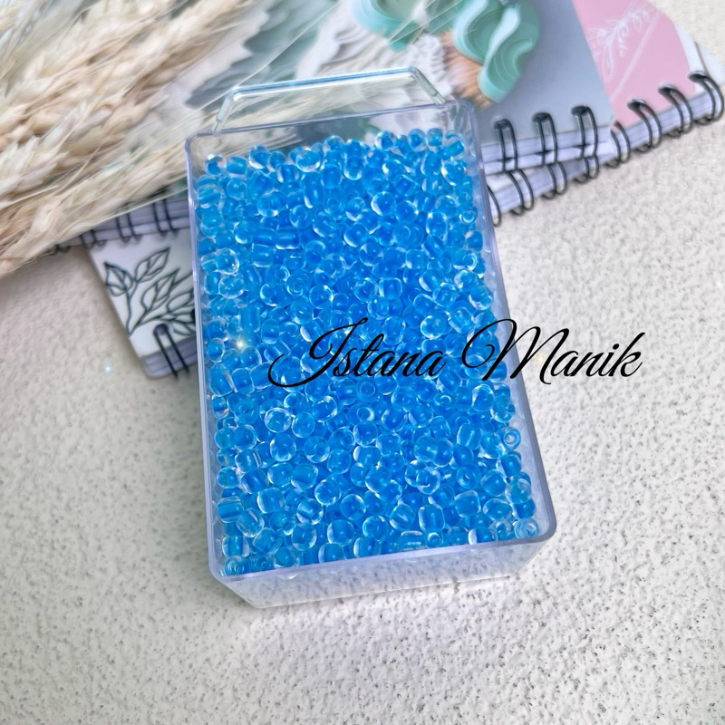 Jual Manik Mote Pasir kaca Manik kristal 4mm 6/0 (1 PON) | Shopee Indonesia