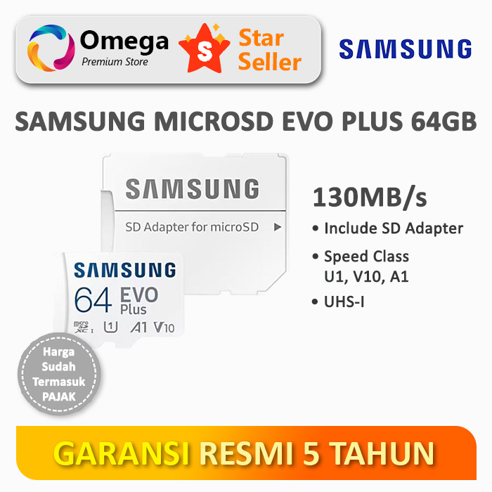 Jual Samsung MicroSD Evo Plus 64GB with Adapter | Shopee Indonesia