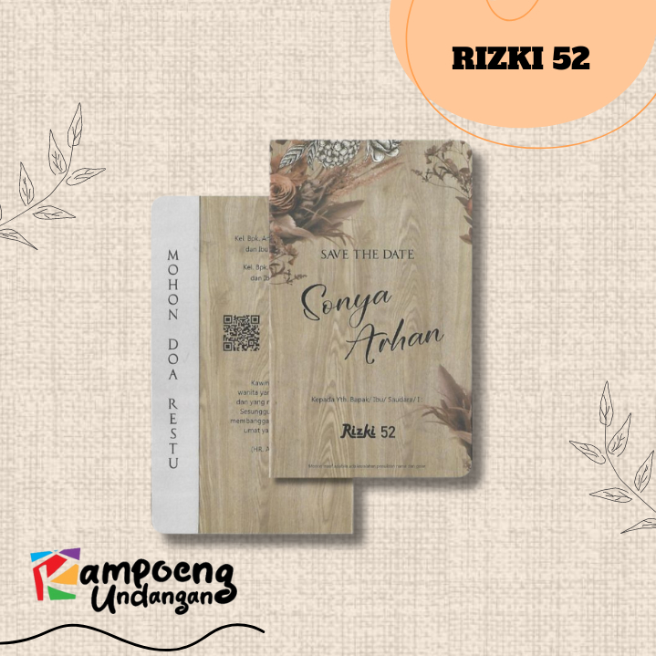 Jual Blangko Undangan atau Kertas Undangan Pernikahan merk RIZKI 52 ...