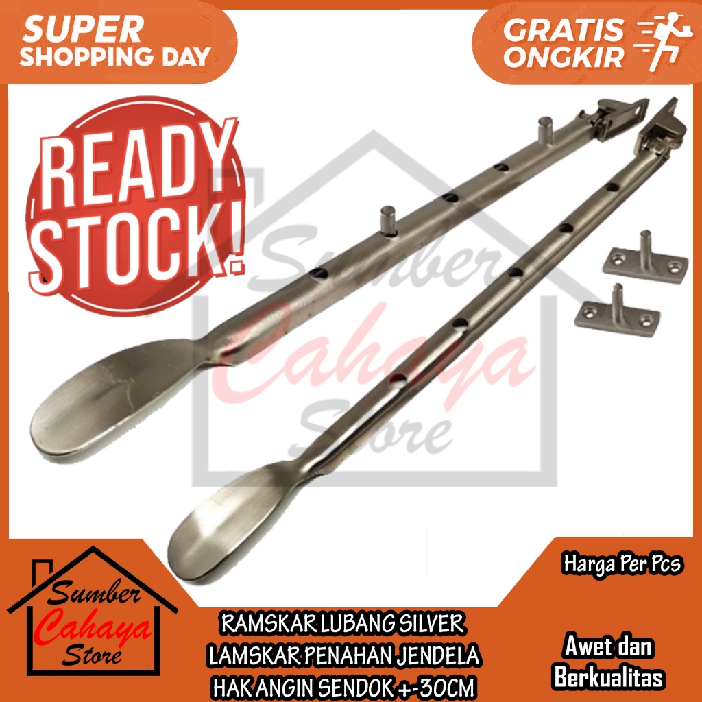 Jual Ramskar Lubang Silver Penahan Lamskar Putar Penghalang Jendela Hak ...
