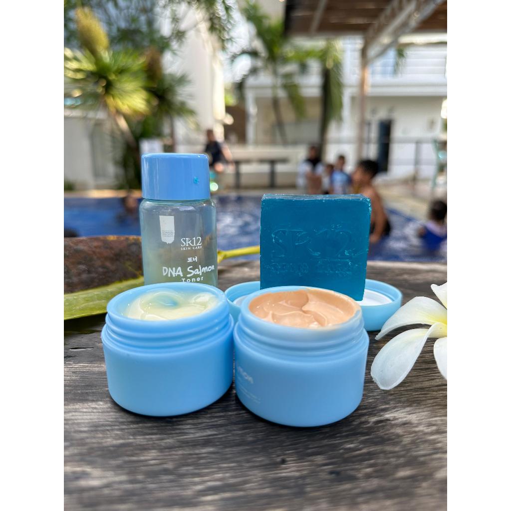 Jual PAKET SKINCARE DNA SALMON SR12 | SKINCARE BPOM HALAL | PENCERAH WAJAH | Shopee Indonesia