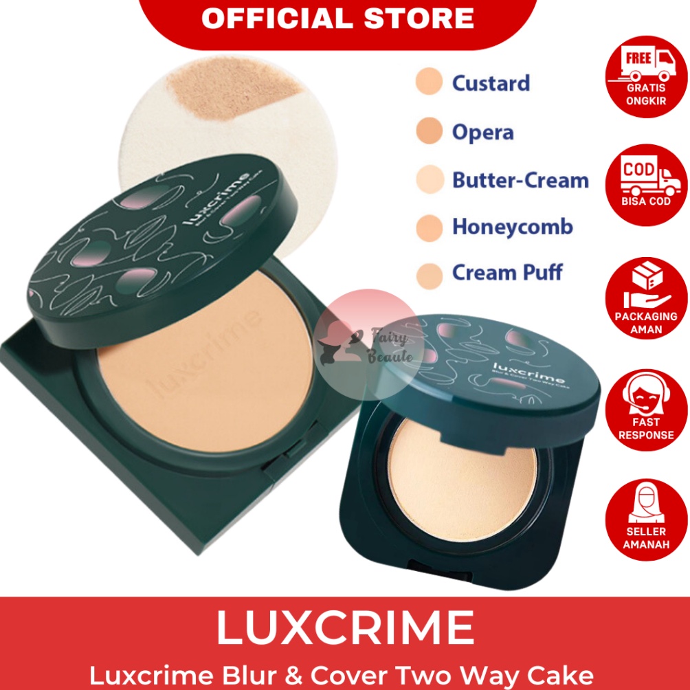 Jual gjo53 Luxcrime Blur Cover Two Way Cake Mini Size Full Size Lux ...