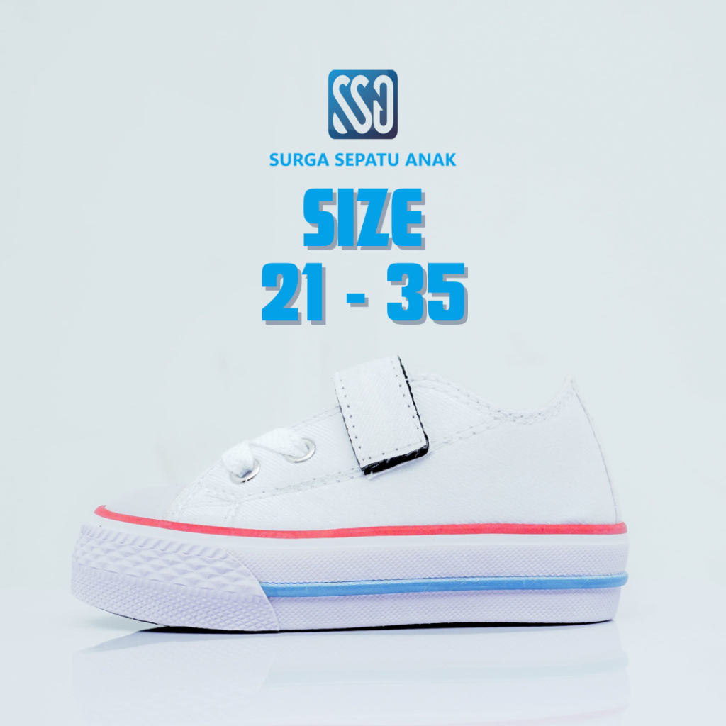 Jual Sepatu Klasik putih anak sekolah tk sd 1-8 tahun, sepatu prepet ...