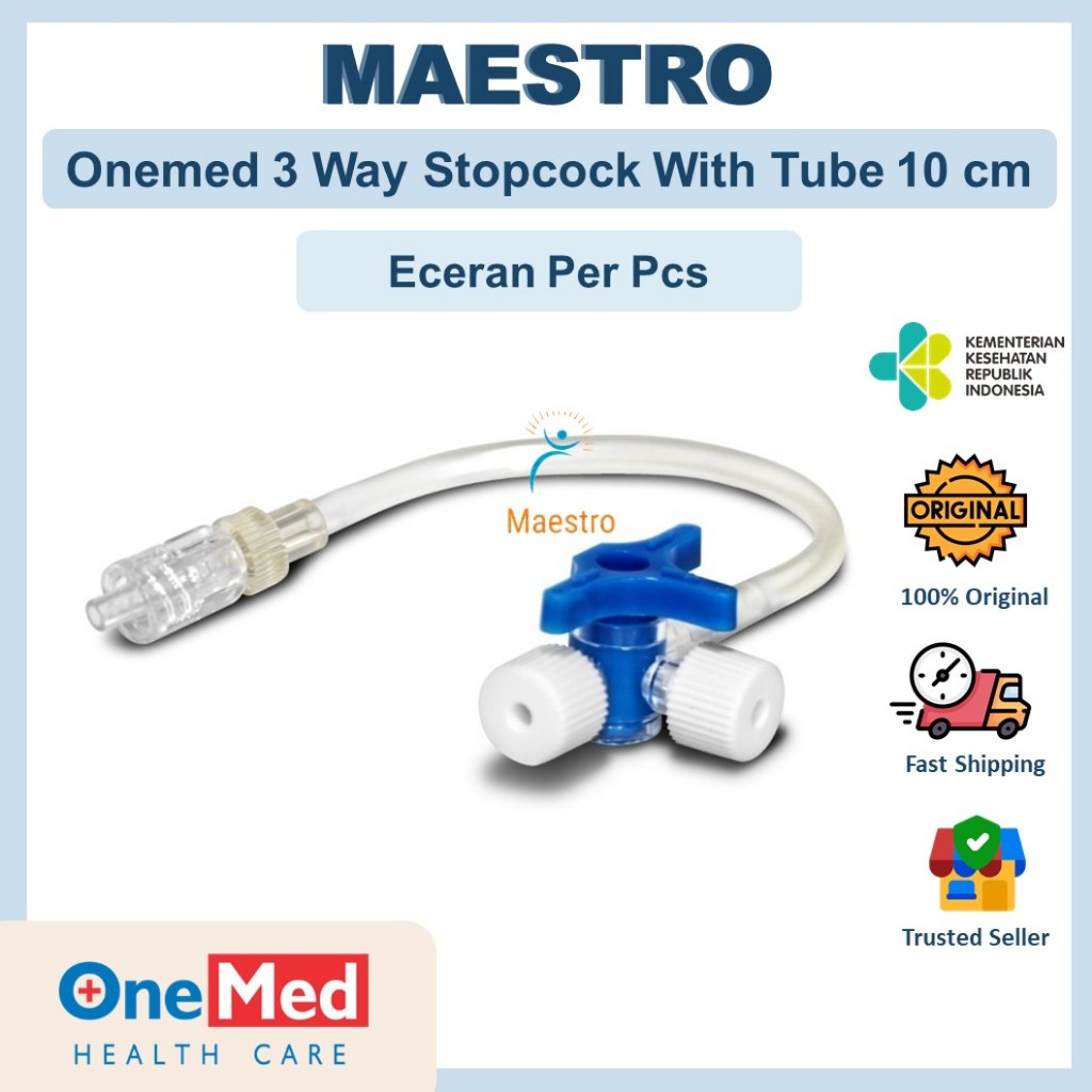 Jual Onemed 3 Way Stopcock Three Way Stopcock With Tube Dengan Selang ...