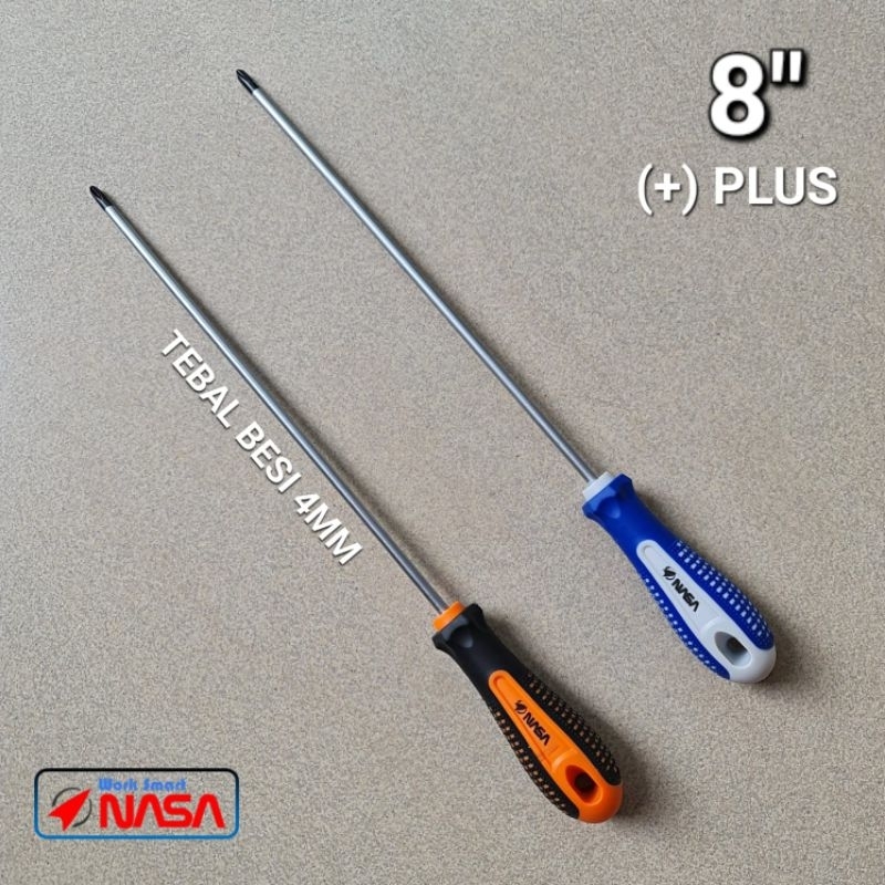 Jual Obeng NASA 8 INC (+) PLUS Batang Besi 4 MM 7602(+) | Shopee Indonesia