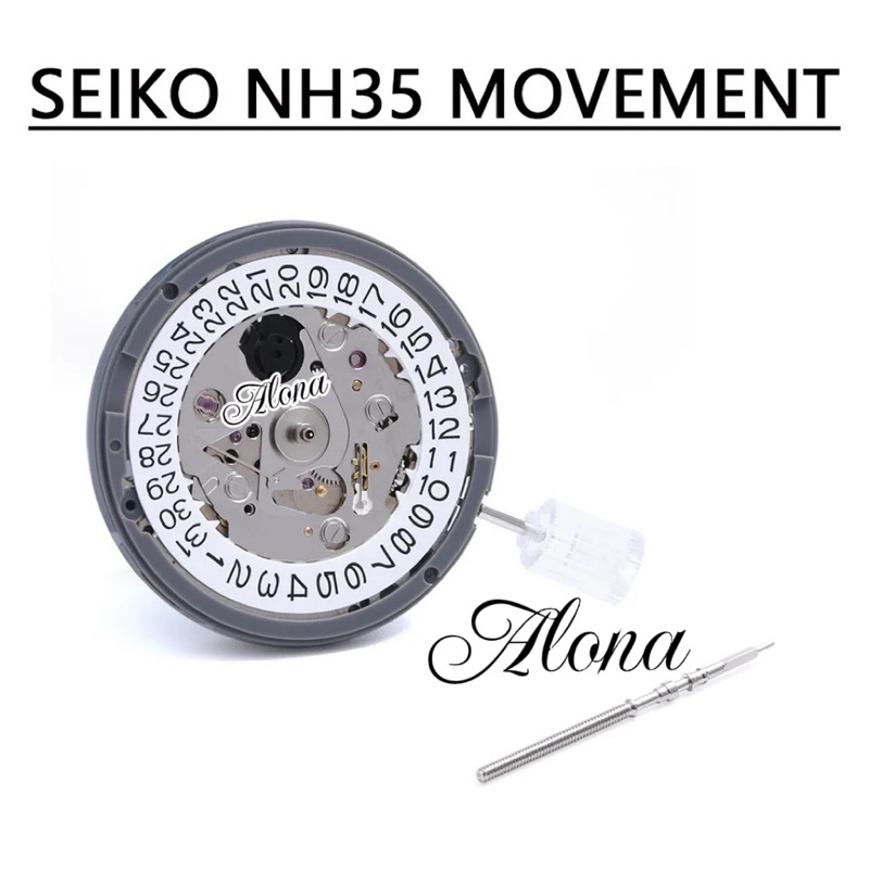 Jual MESIN SEIKO TIME MODULE NH35 AUTOMATIC MOVEMENT HAND DATE 3 JARUM ...