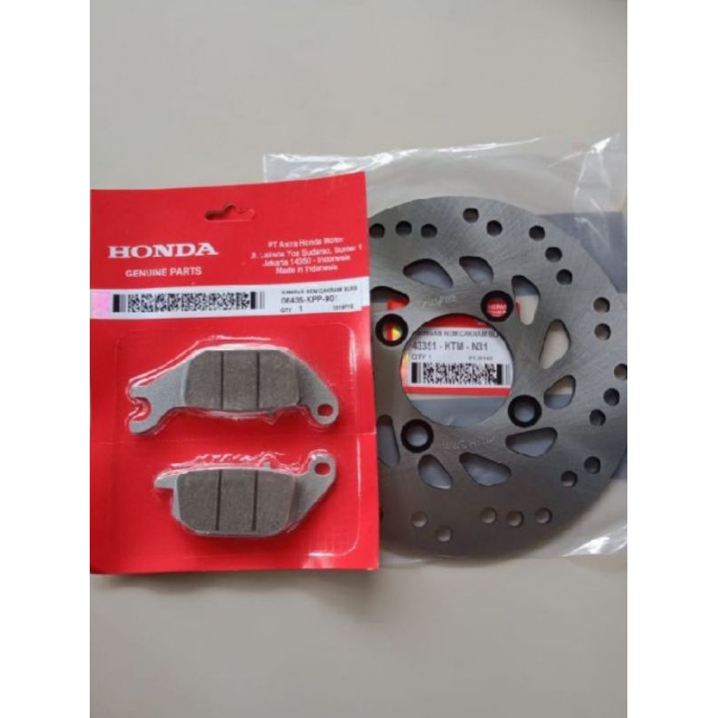 Jual Piringan Cakram Belakang supra x + Kampas rem Supra x 125 Fi SONIC blade new paket piringan ...