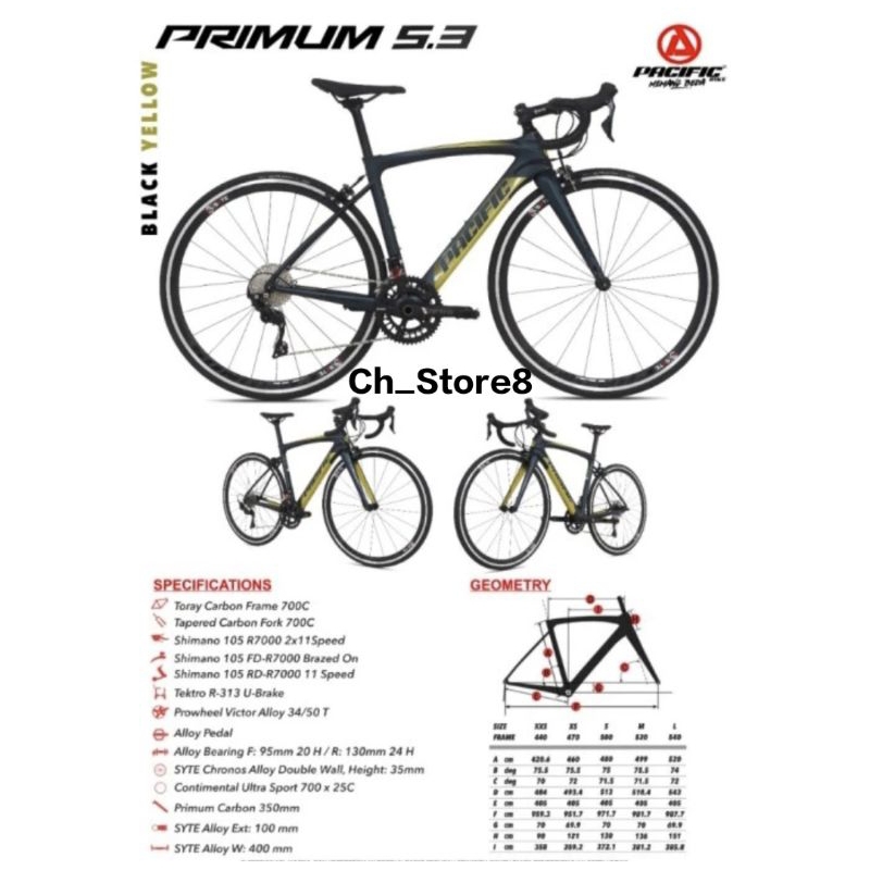 Jual Road Bike Pacific Primum 5.3 Carbon | Shopee Indonesia