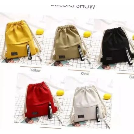 Jual Tas Serut Wanita Gabriela Tas Tali Tas Kanvas Wanita Bag Serut ...