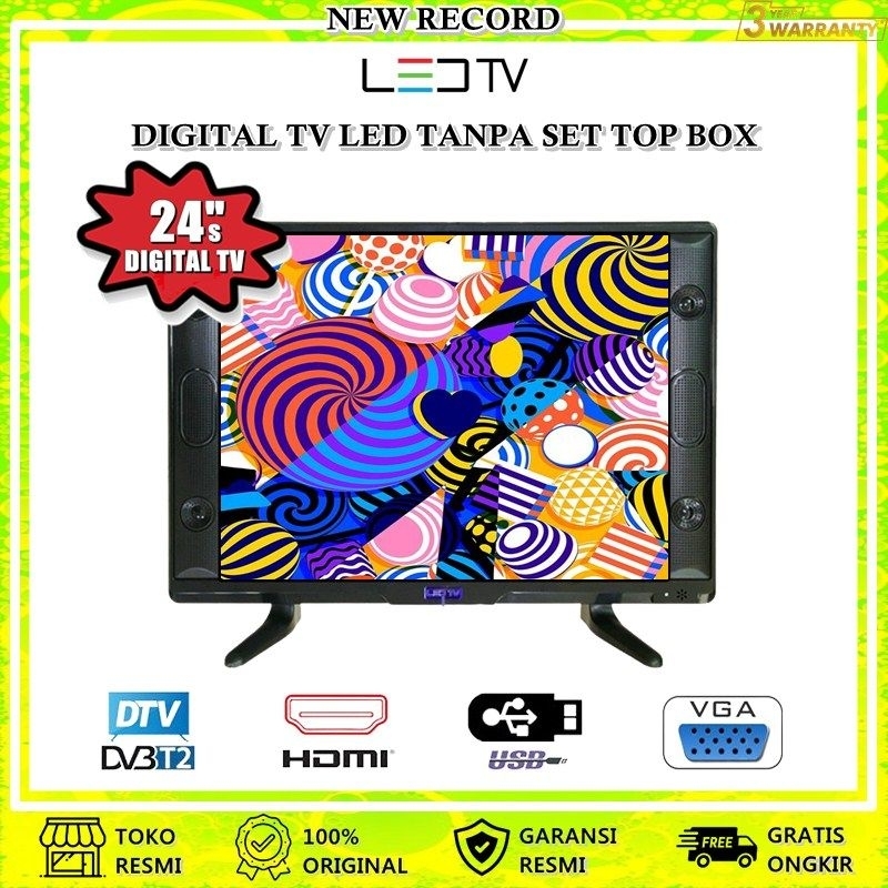 Jual BIG SALE LED TV 24 INCH DVBT2 HD TELEVISI GARANSI 1 TAHUN DIGITAL TV DVB T2 HD TV | Shopee ...