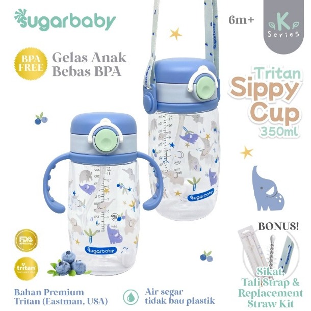 Jual Sugar Baby Tritan Bottle 400ML / 600ML With Special Straw Botol Minum Anak Anti Spill Lock ...